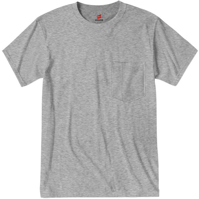 Custom Hanes Workwear Short Sleeve Pocket Tee - Design Online